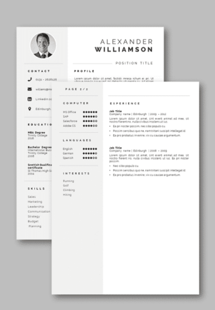 CV Template Edinburgh - Direct download from Go Sumo
